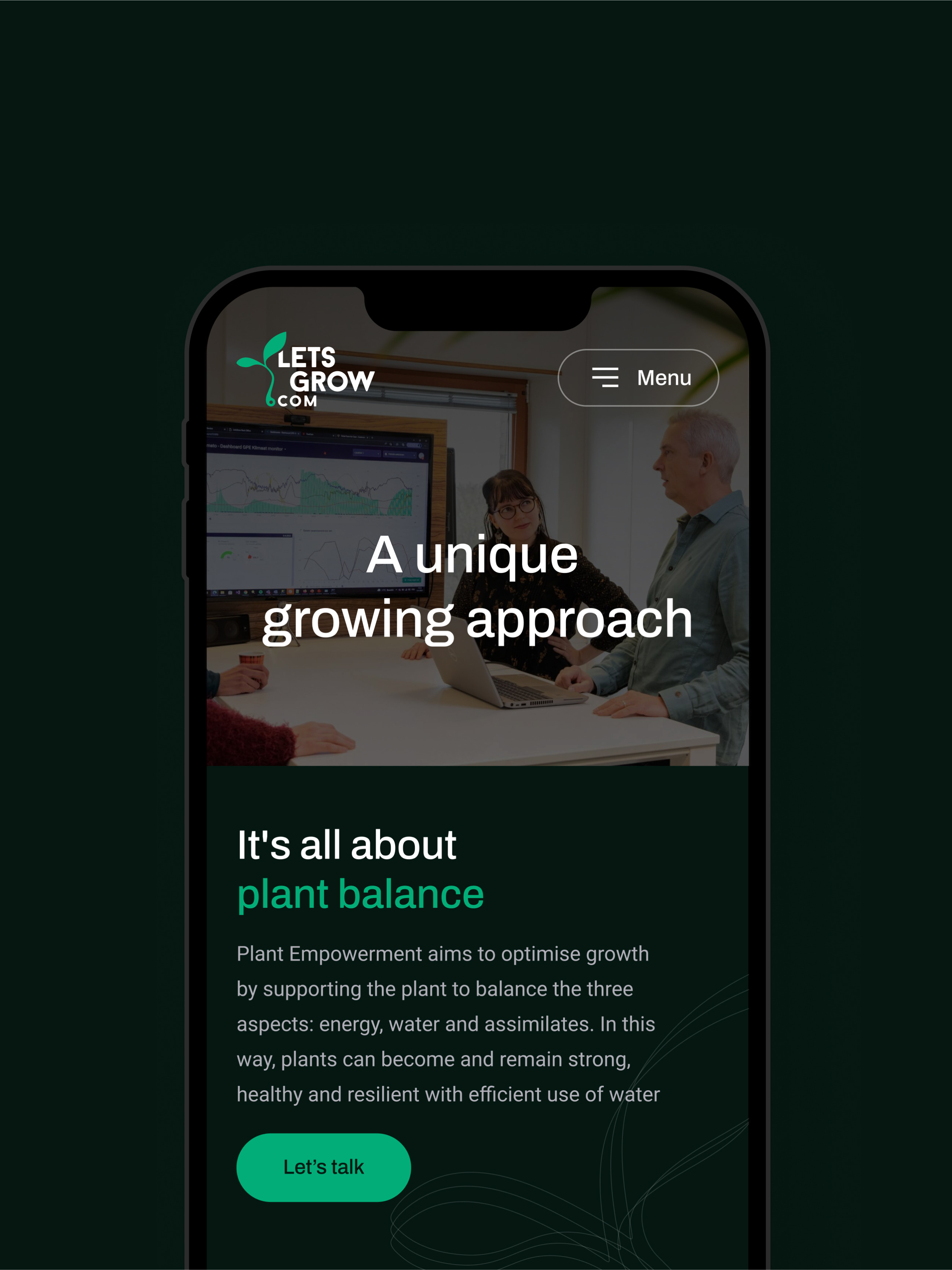 Website voor LetsGrow • Studio Brabo