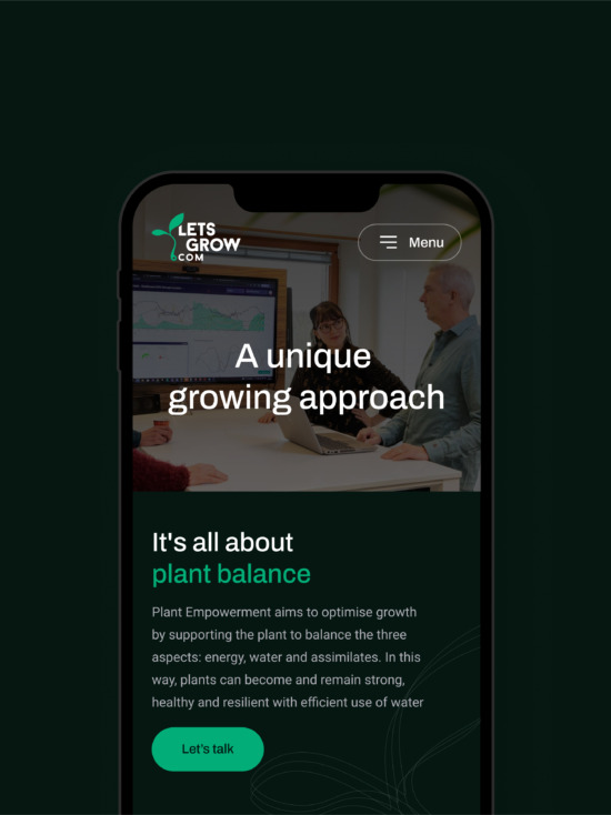 Website voor LetsGrow • Studio Brabo