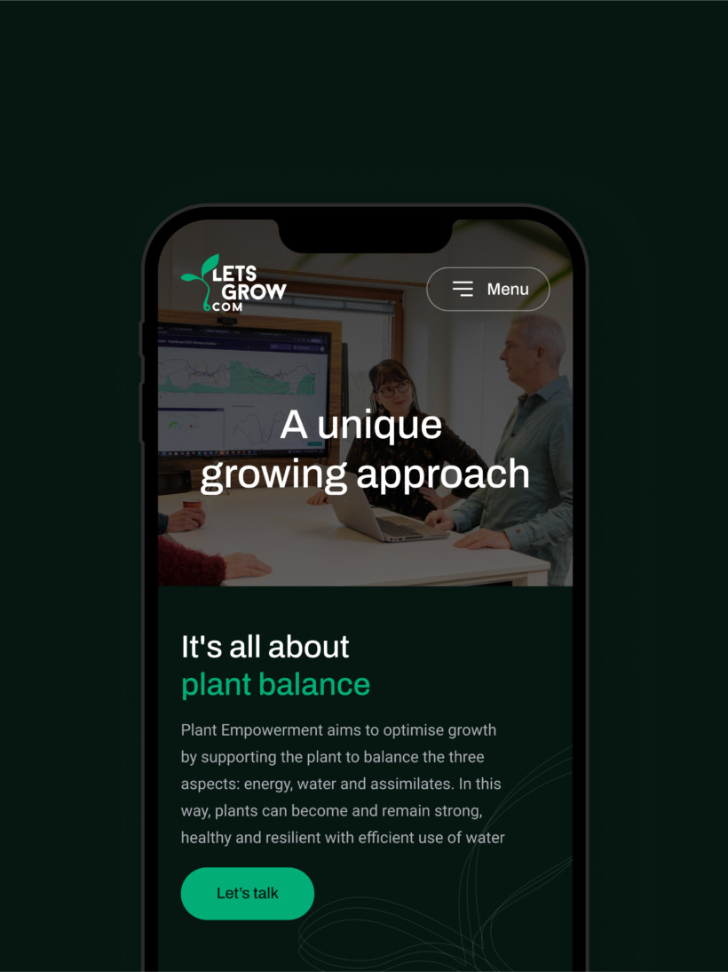 Website voor LetsGrow • Studio Brabo